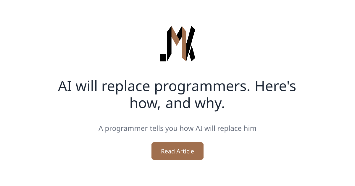 AI will replace programmers. Here's how, and why. | Josh Karamuth